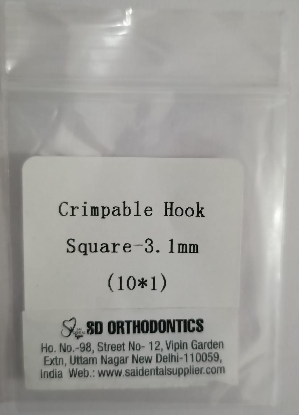SD crimpable hook medium (Pack of 10) – Sai Dental Supplier