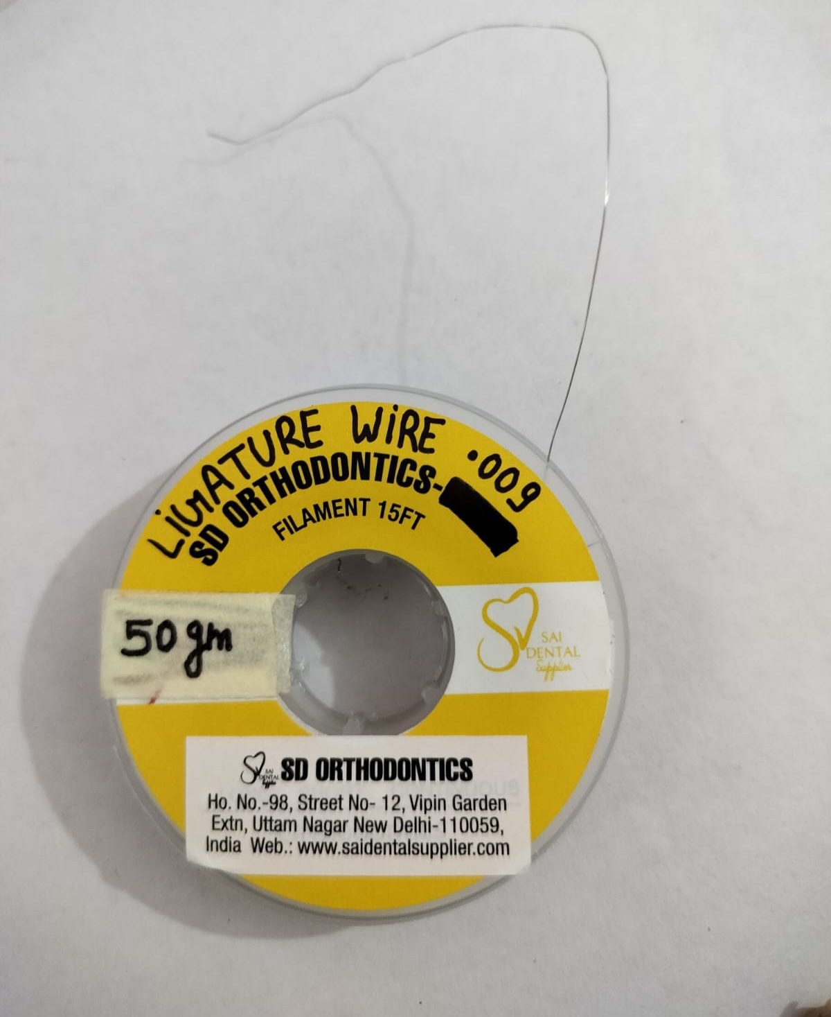 SD Ligature Wire 50 gm (1 spool) – Sai Dental Supplier